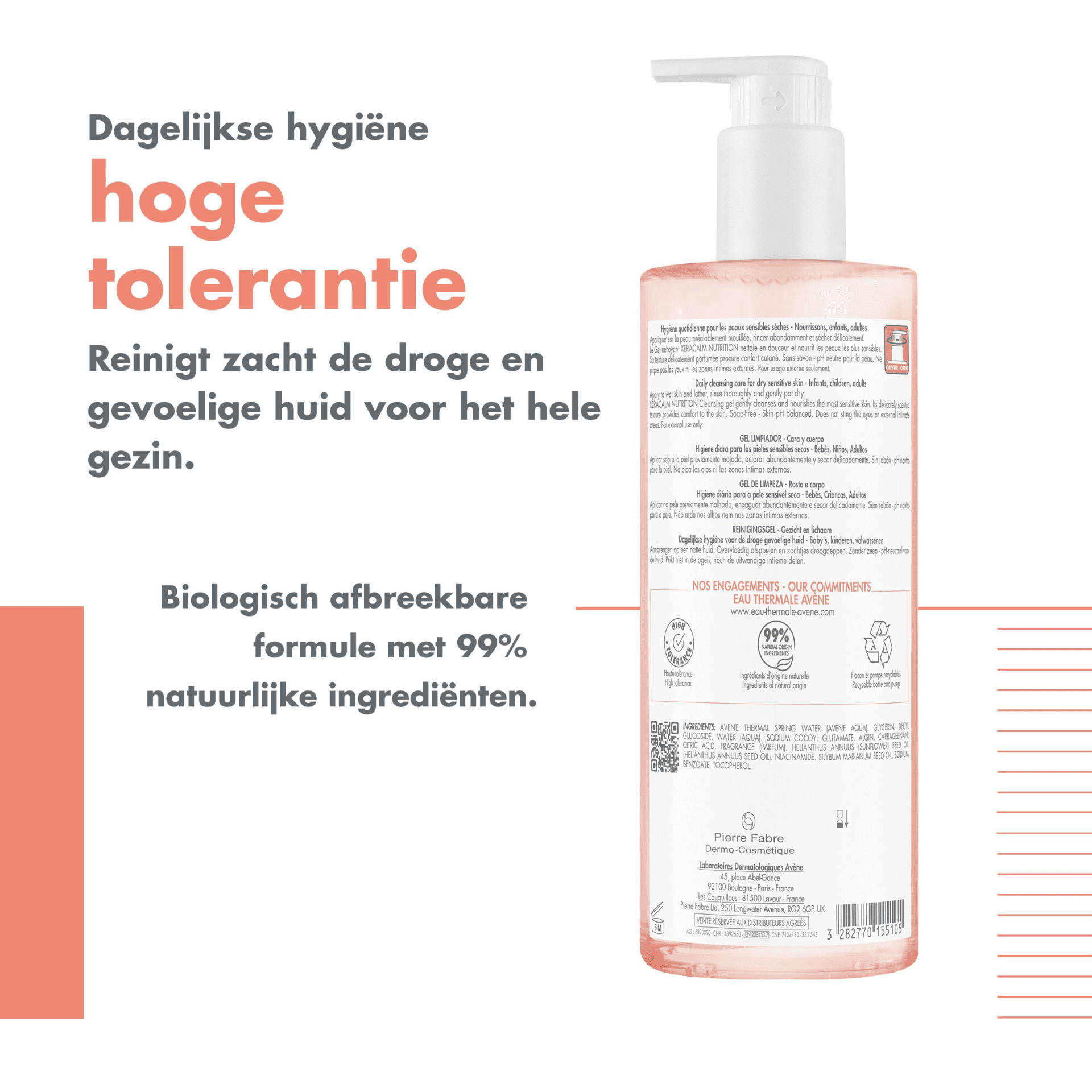Avène XeraCalm Nutrition Reinigingsgel 500 ml | Optiphar